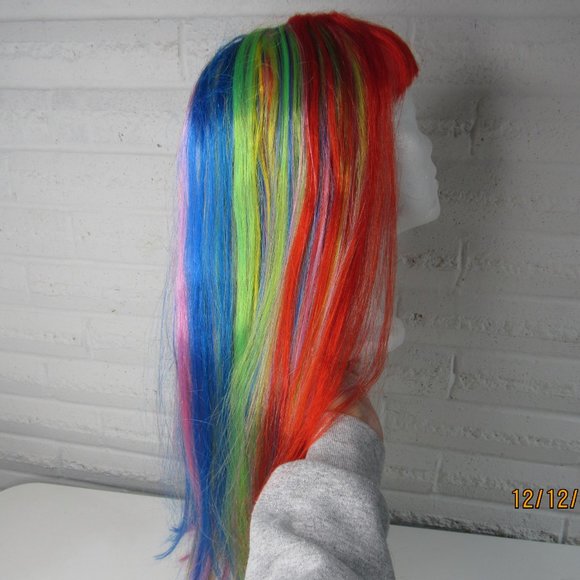 Goddessey | Hair | Goddessey Spectra Wig Neon Rainbow Long Hair Bangs ...